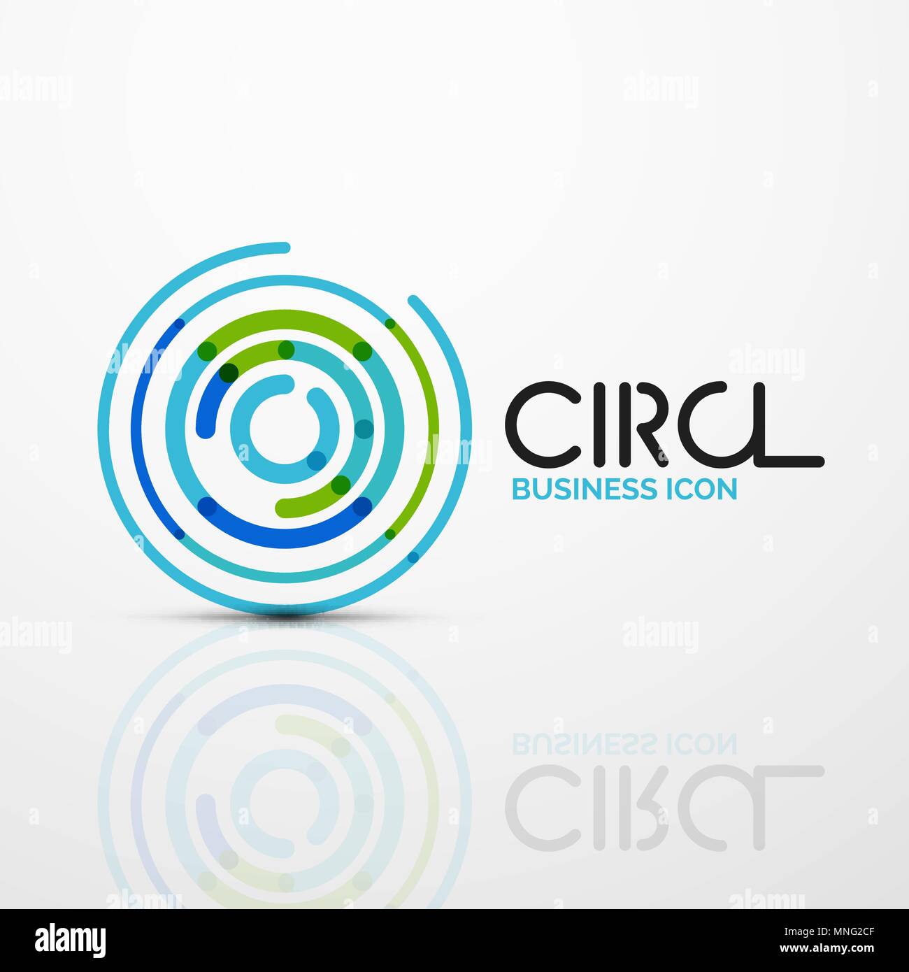 Abstract swirl lines symbol, circle logo icon. Abstract swirl lines ...
