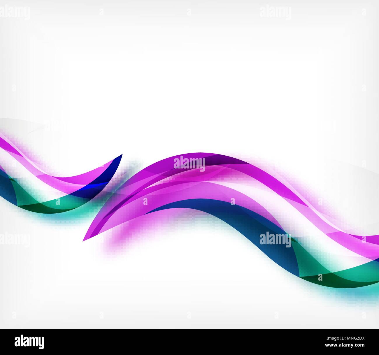 Vector colorful wavy stripe on white background with blurred effects ...