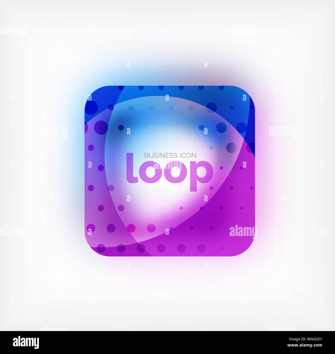 Vector square loop business symbol, geometric icon created of waves ...