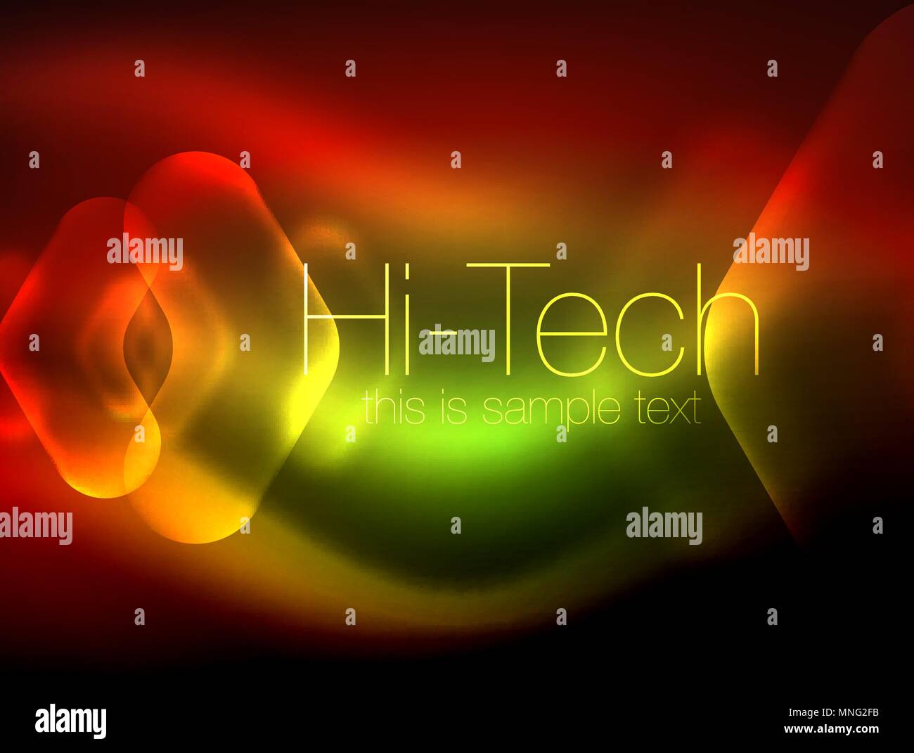 Blurred arrows in dark space. Neon pointers, glass glossy design ...