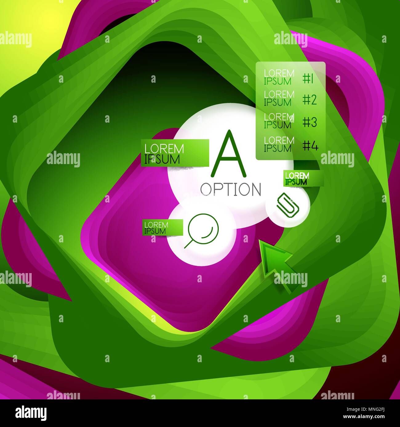 Rotating swirl square background, color rectangles with stepping ...
