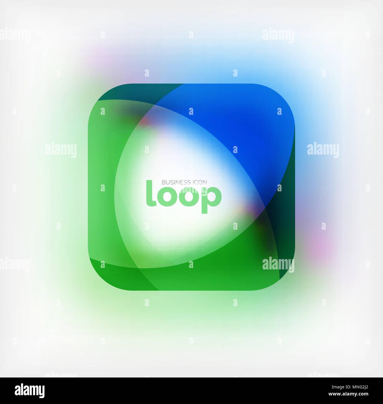 Vector square loop business symbol, geometric icon created of waves ...