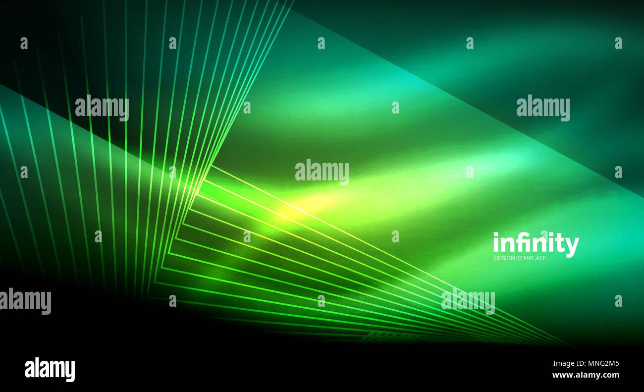 Shiny straight lines on dark background, techno digital modern template ...