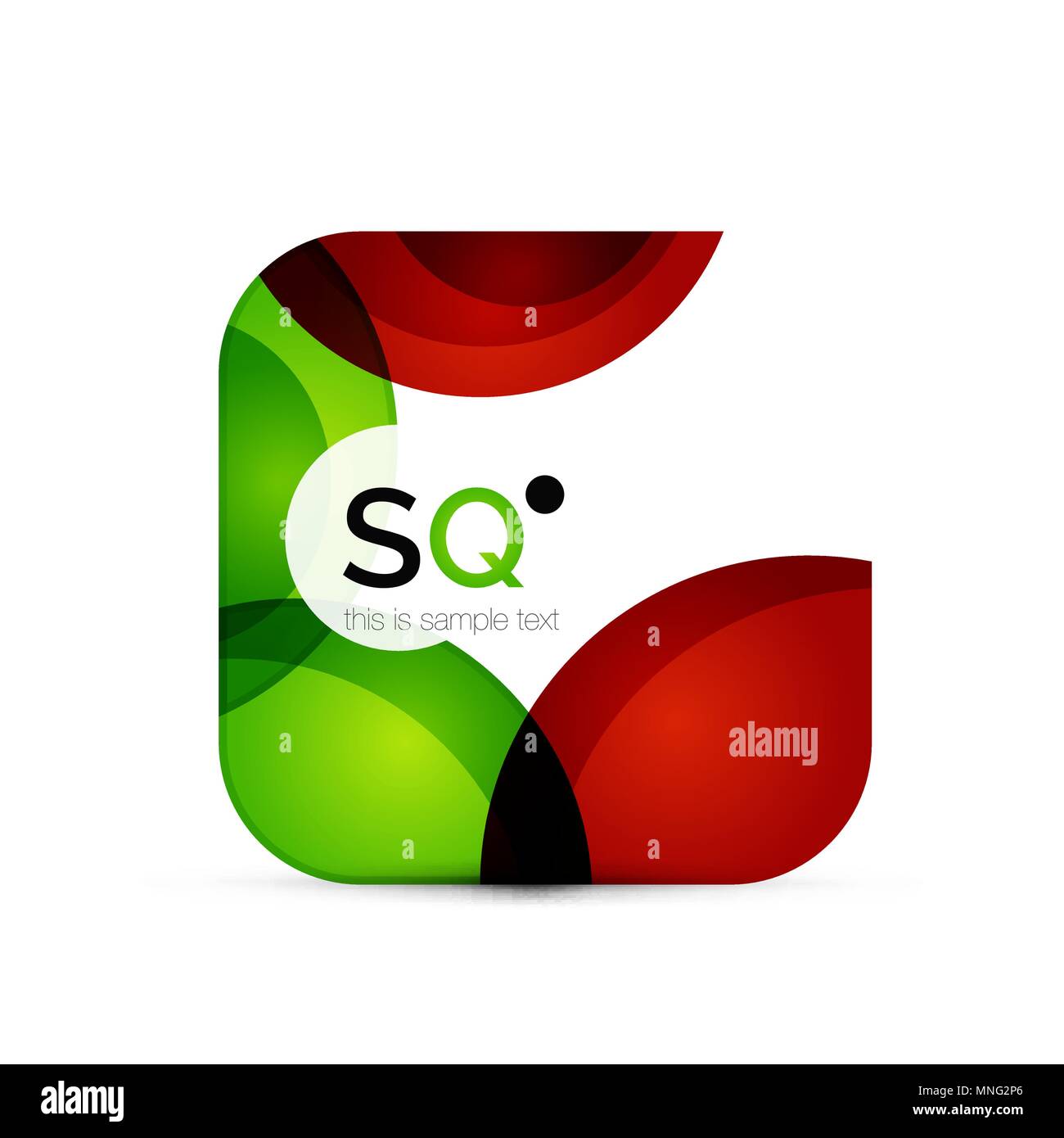 Vector square geometric abstract business emblem. Vector square ...