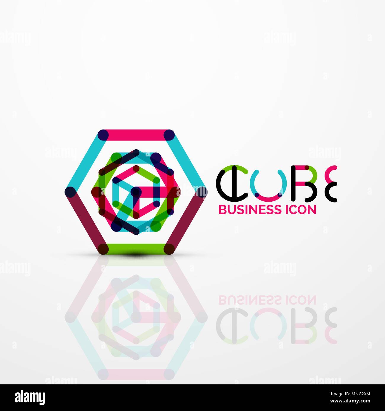 Cube idea concept logo, line. Cube idea concept logo, line design ...