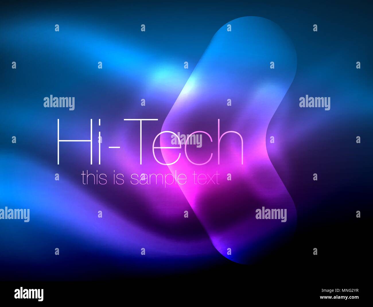 Blurred arrows in dark space. Neon pointers, glass glossy design ...