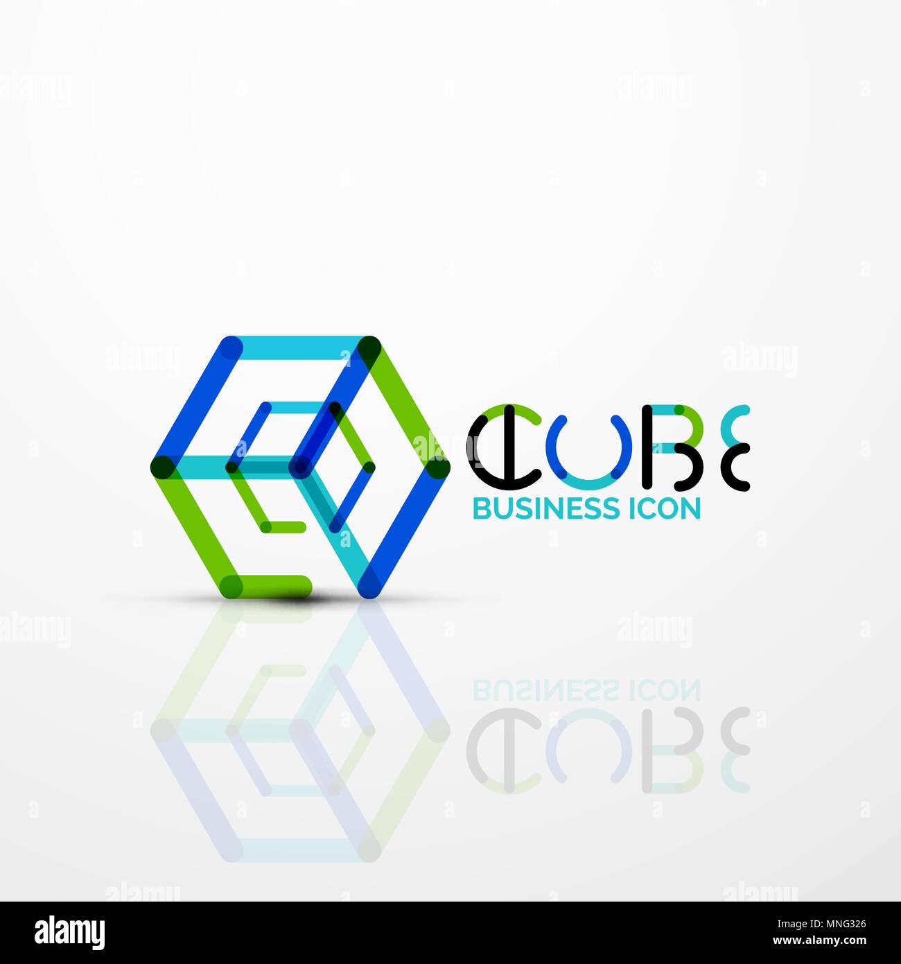 Cube idea concept logo, line. Cube idea concept logo, line design ...