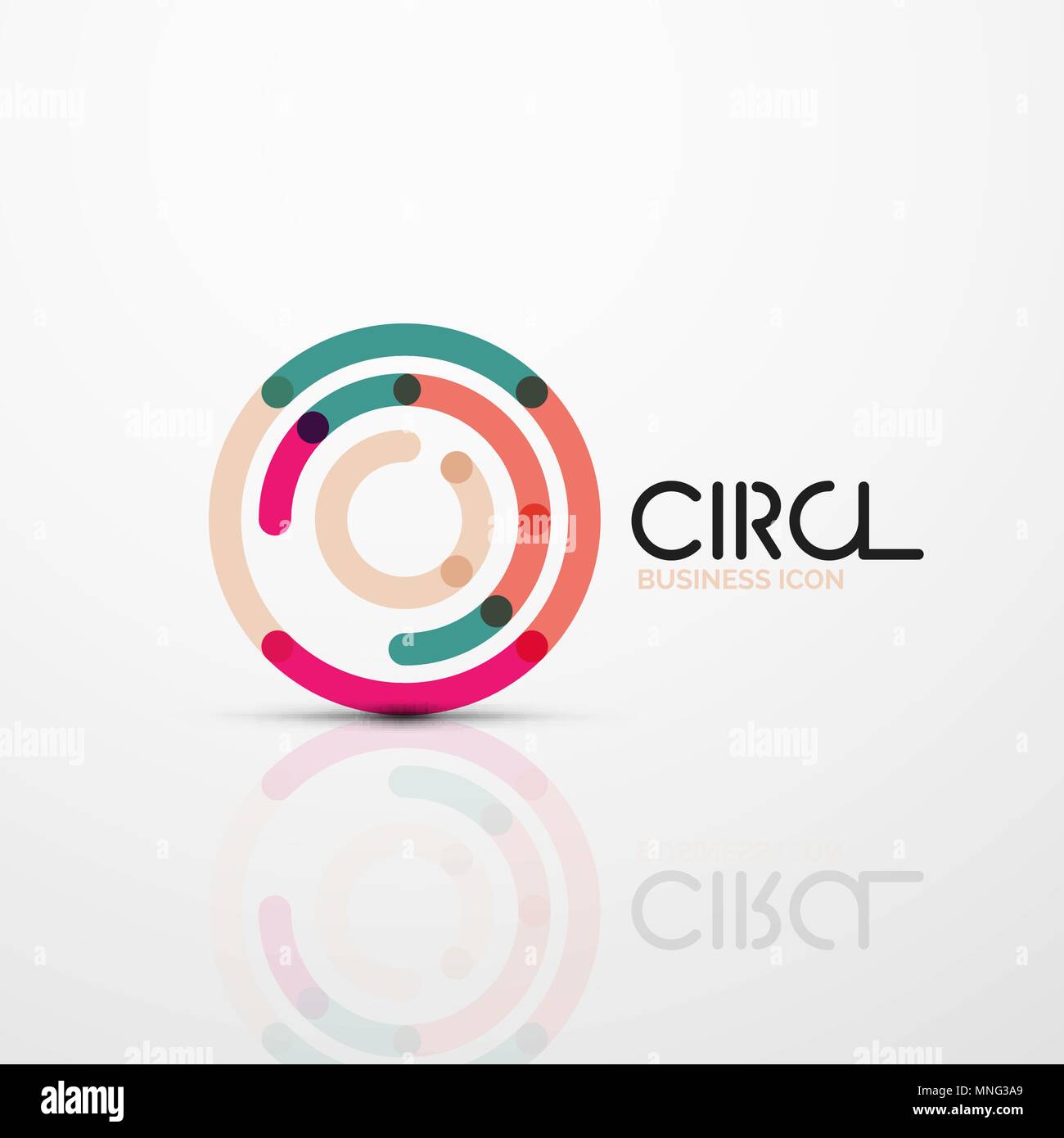 Abstract swirl lines symbol, circle logo icon. Abstract swirl lines ...