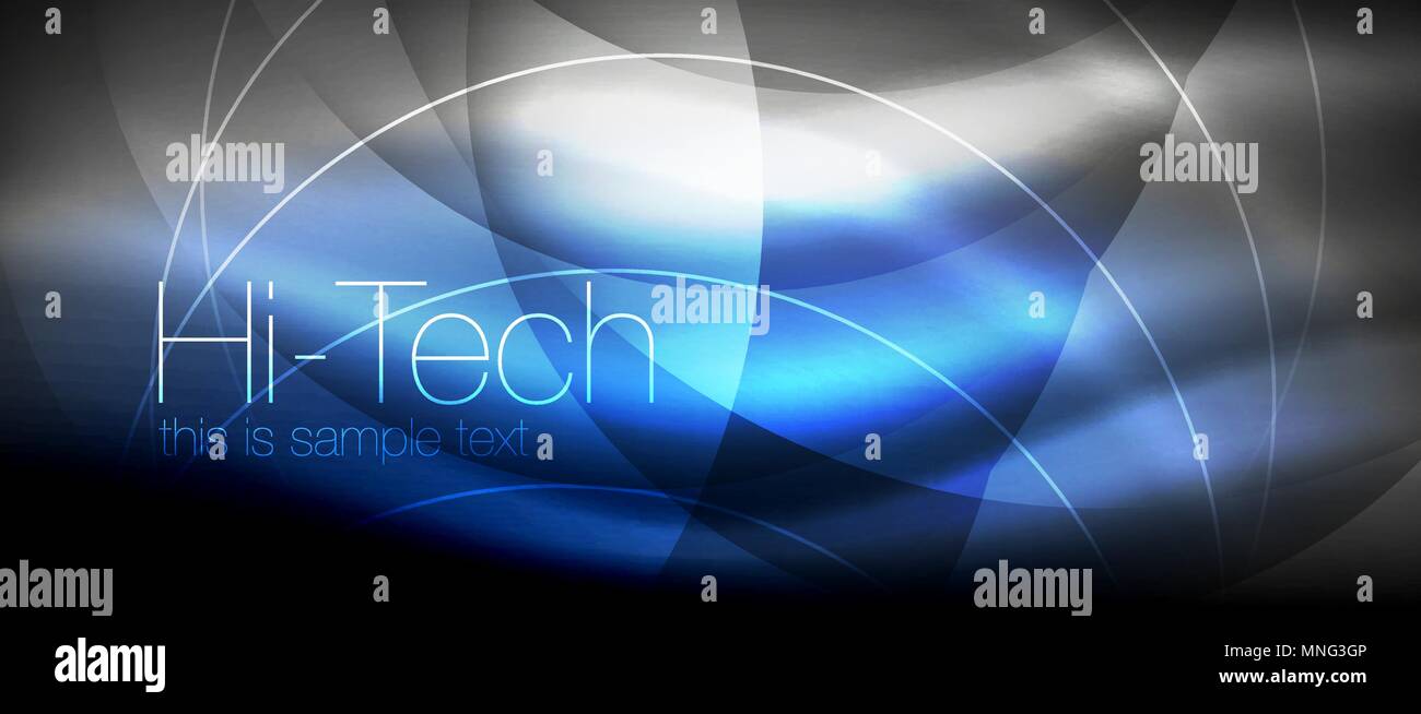 Glossy light effect neon glowing waves, shiny lights. Glossy light ...