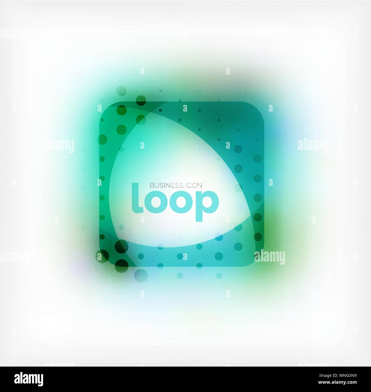 Vector square loop business symbol, geometric icon created of waves ...