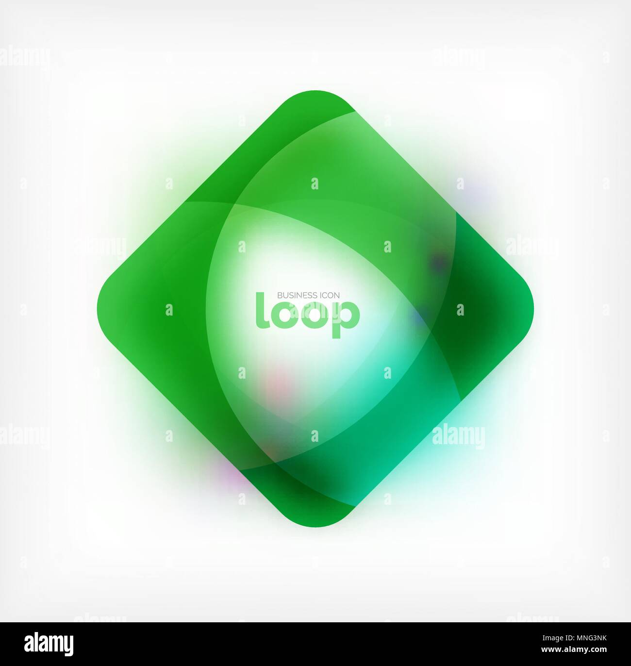 Vector square loop business symbol, geometric icon created of waves ...