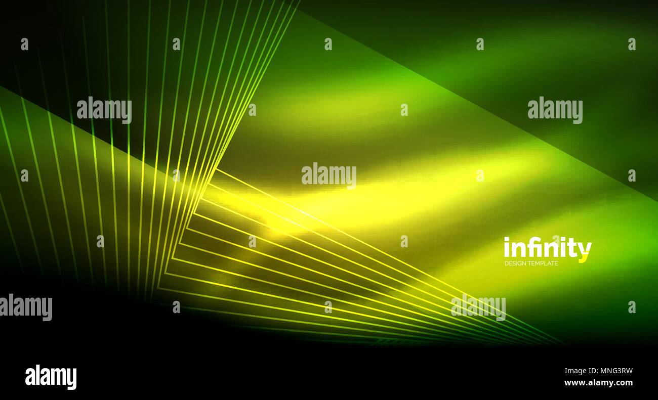 Shiny straight lines on dark background, techno digital modern template ...