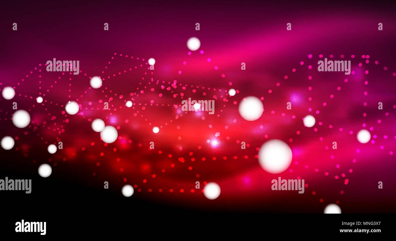 Shiny stars, neon glowing digital connected light dots. Shiny stars ...