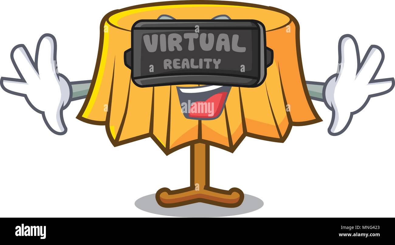 Virtual reality table cloth mascot cartoon Stock Vector Image & Art - Alamy