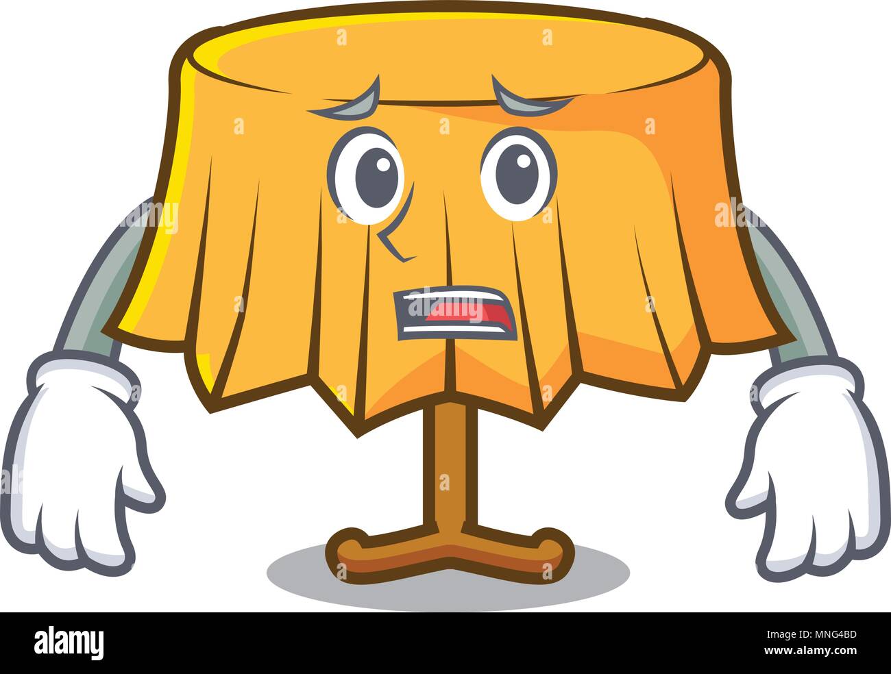 Afraid table cloth mascot cartoon Stock Vector Image & Art - Alamy