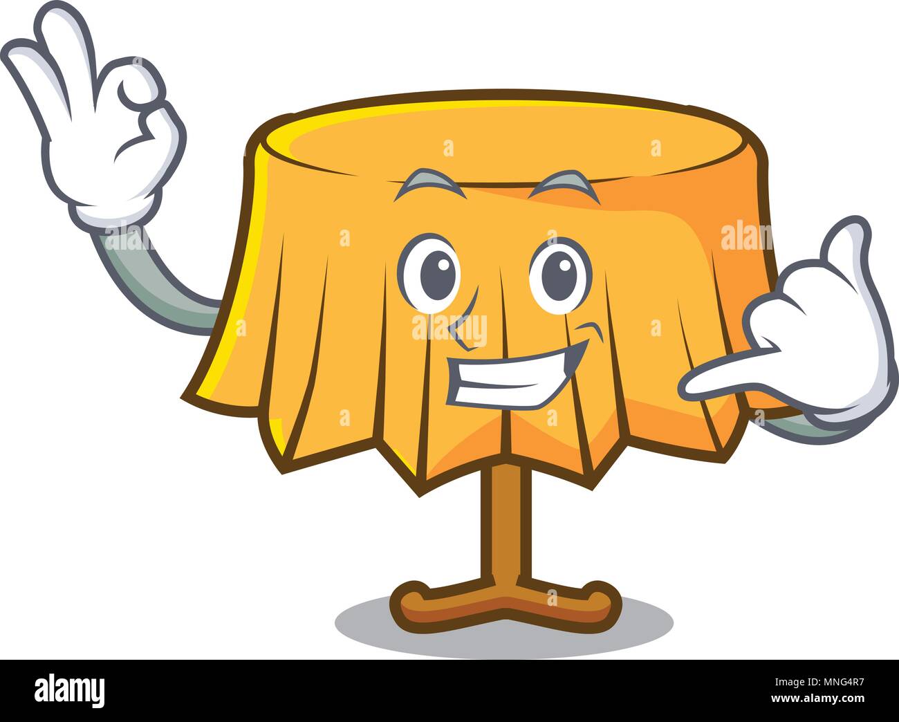 Call me table cloth mascot cartoon Stock Vector Image & Art - Alamy