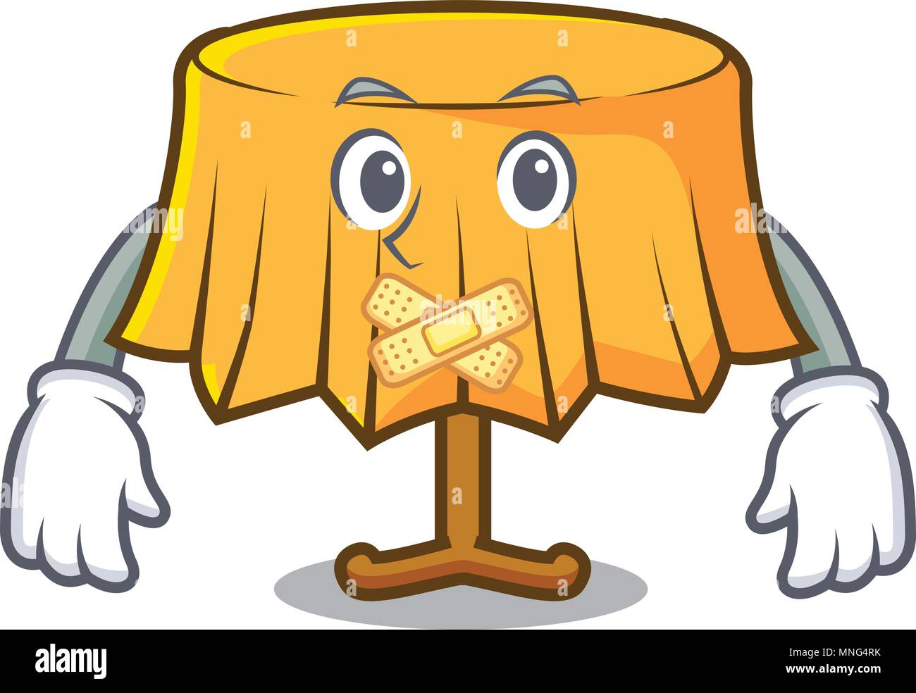Silent table cloth mascot cartoon Stock Vector Image & Art - Alamy