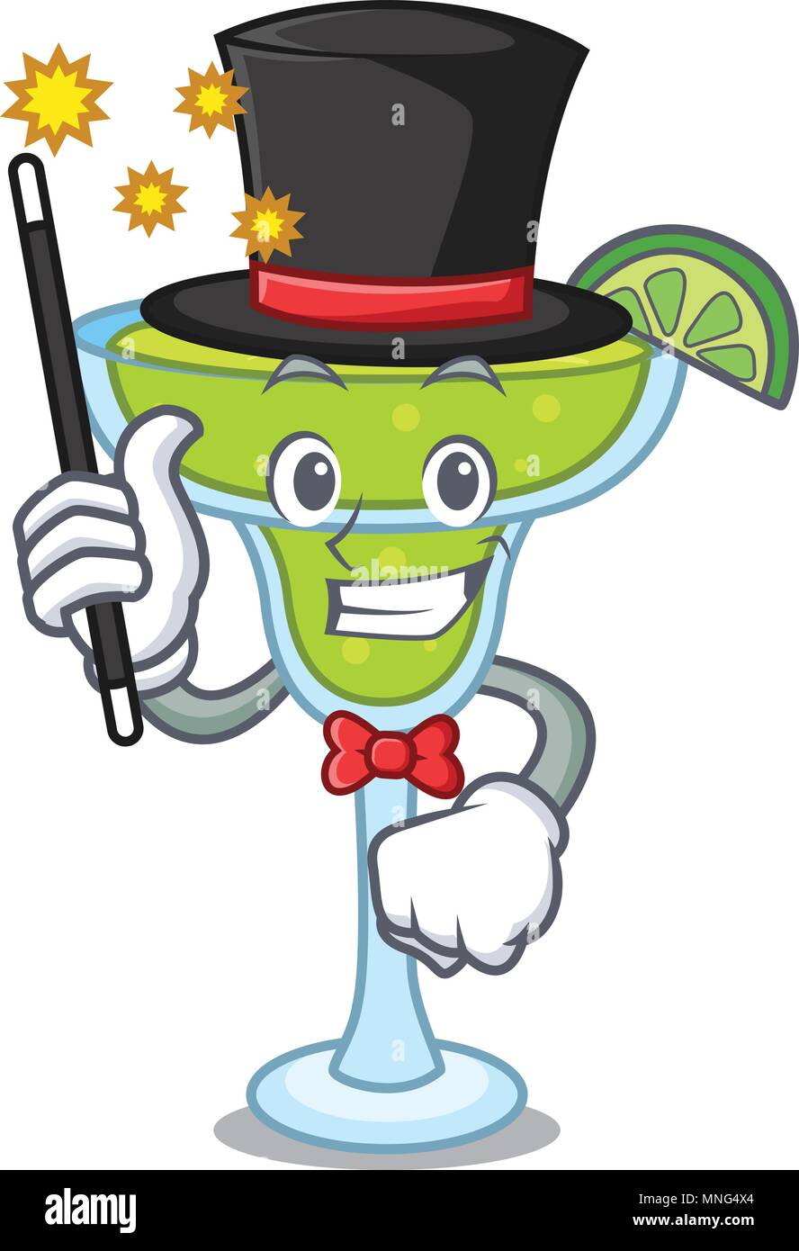 Magician margarita mascot cartoon style vector illustration Stock ...