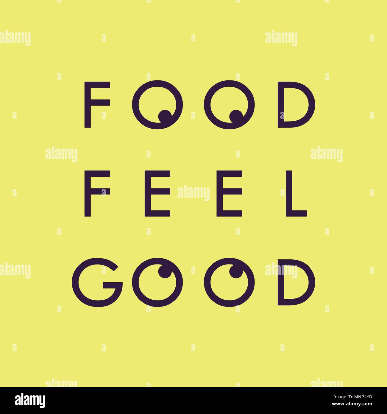Food Feel Good. Poster vector illustration Stock Vector Image & Art - Alamy
