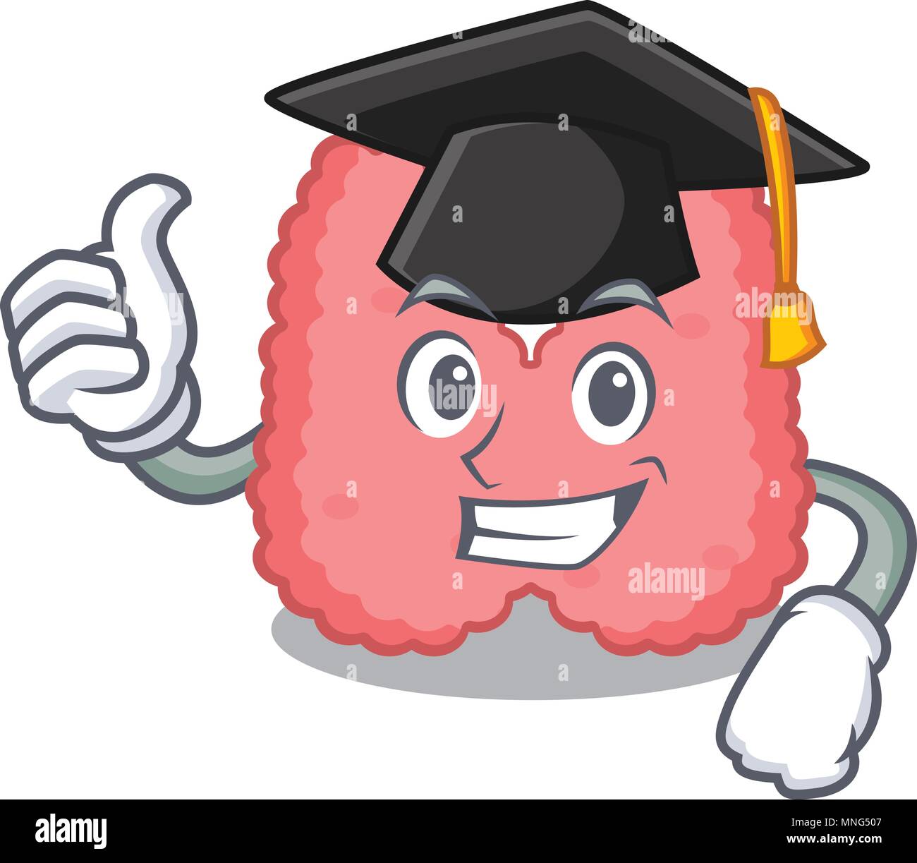 Graduation thyroid character cartoon style Stock Vector Image & Art - Alamy