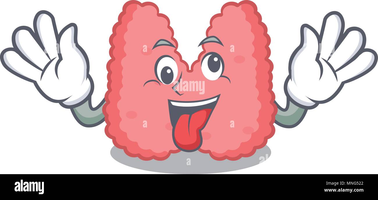 Crazy thyroid mascot cartoon style Stock Vector Image & Art - Alamy