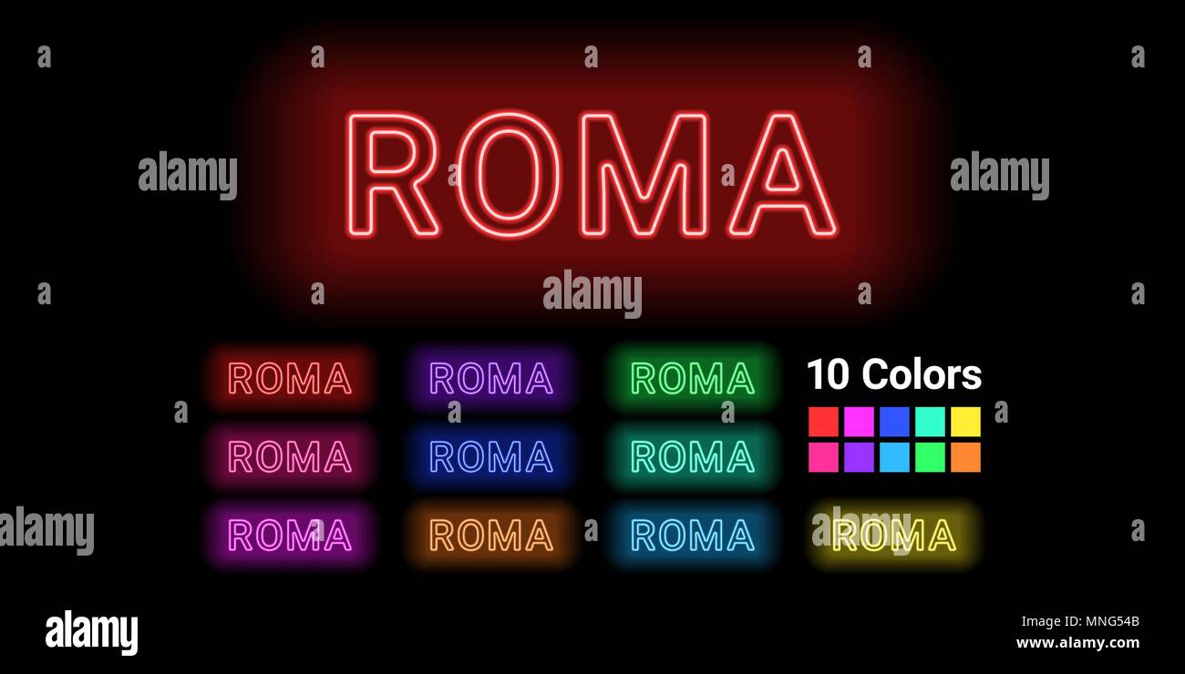 Roma Name Logo