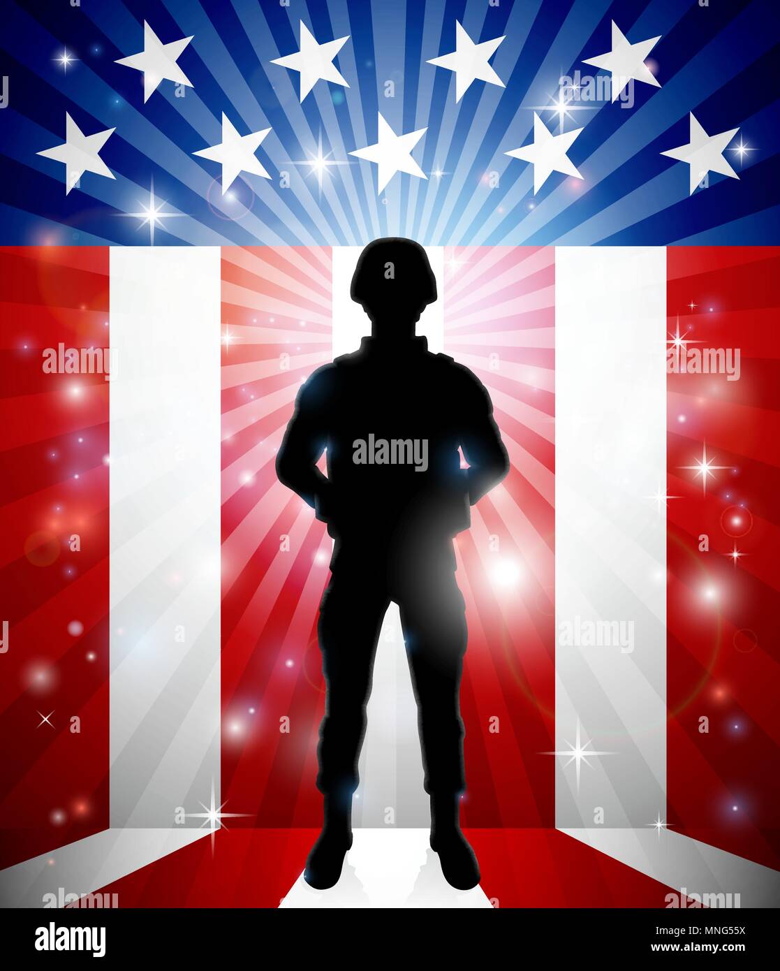 American veteran Stock Vector Images - Alamy