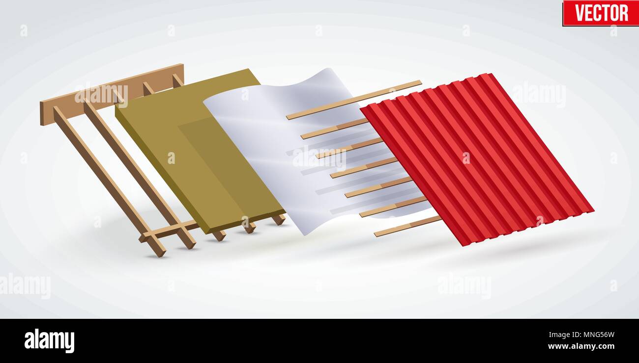 Red roofing Stock Vector Images - Alamy