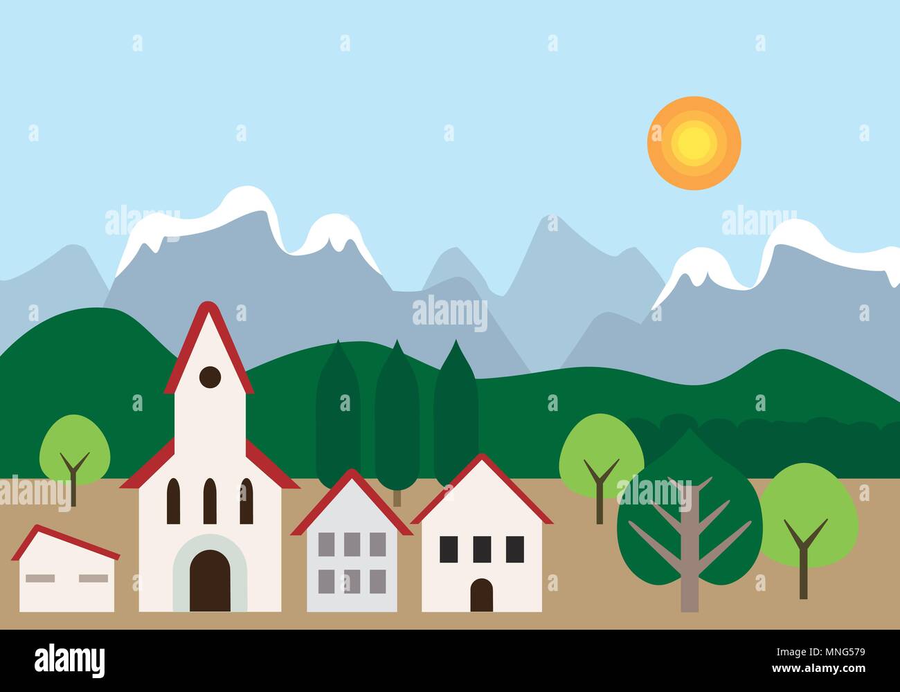 Small modern building in Stock Vector Images - Alamy