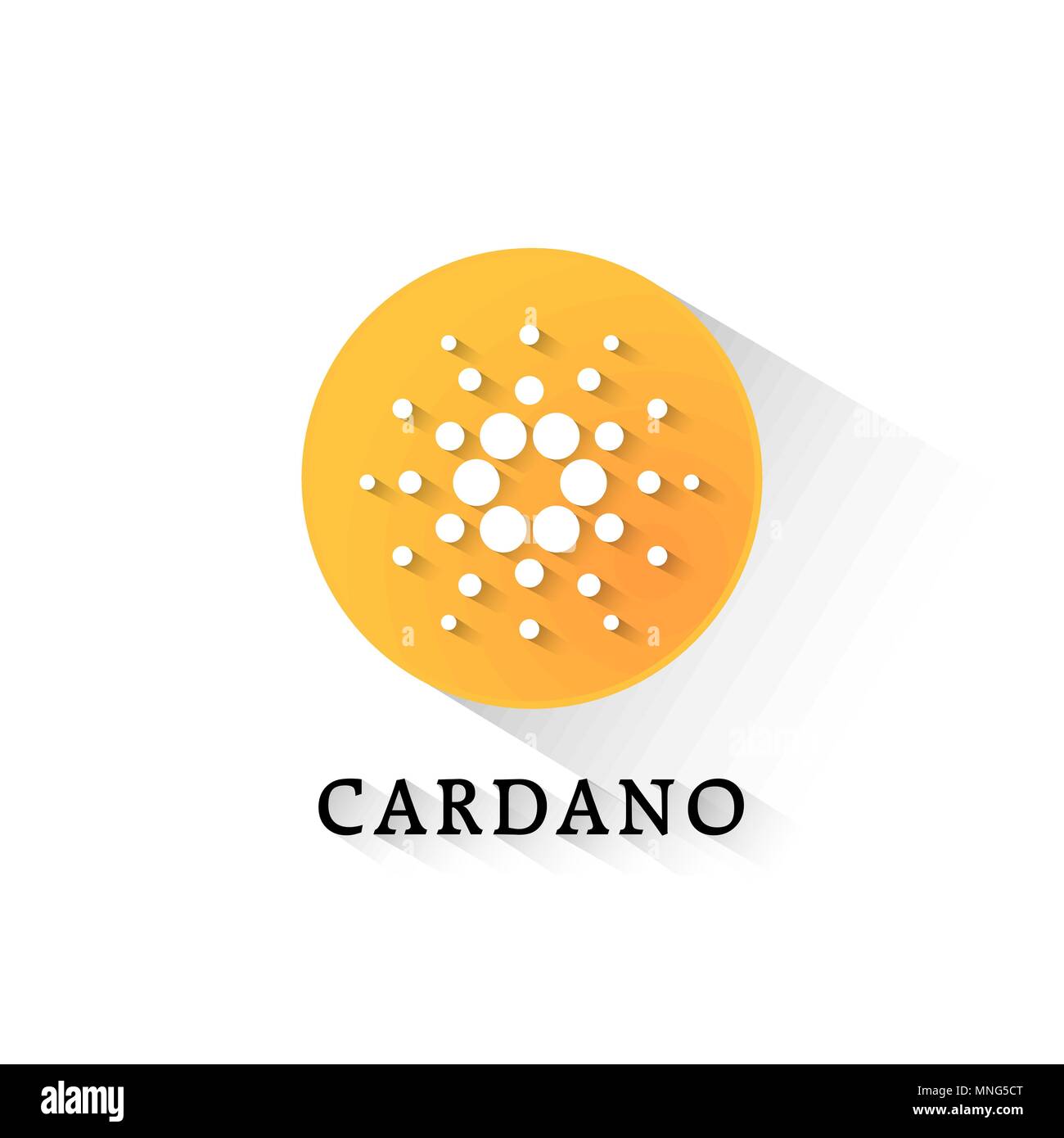 Cardano Crypto Currency Orange Circle Icon Stock Vector Image & Art - Alamy