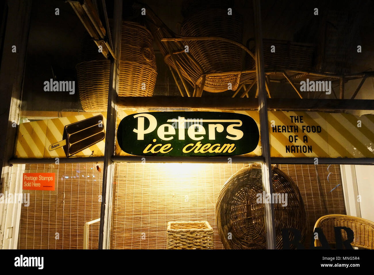 Old Peters ice cream sign on former milk bar in Melbourne, Australia ...