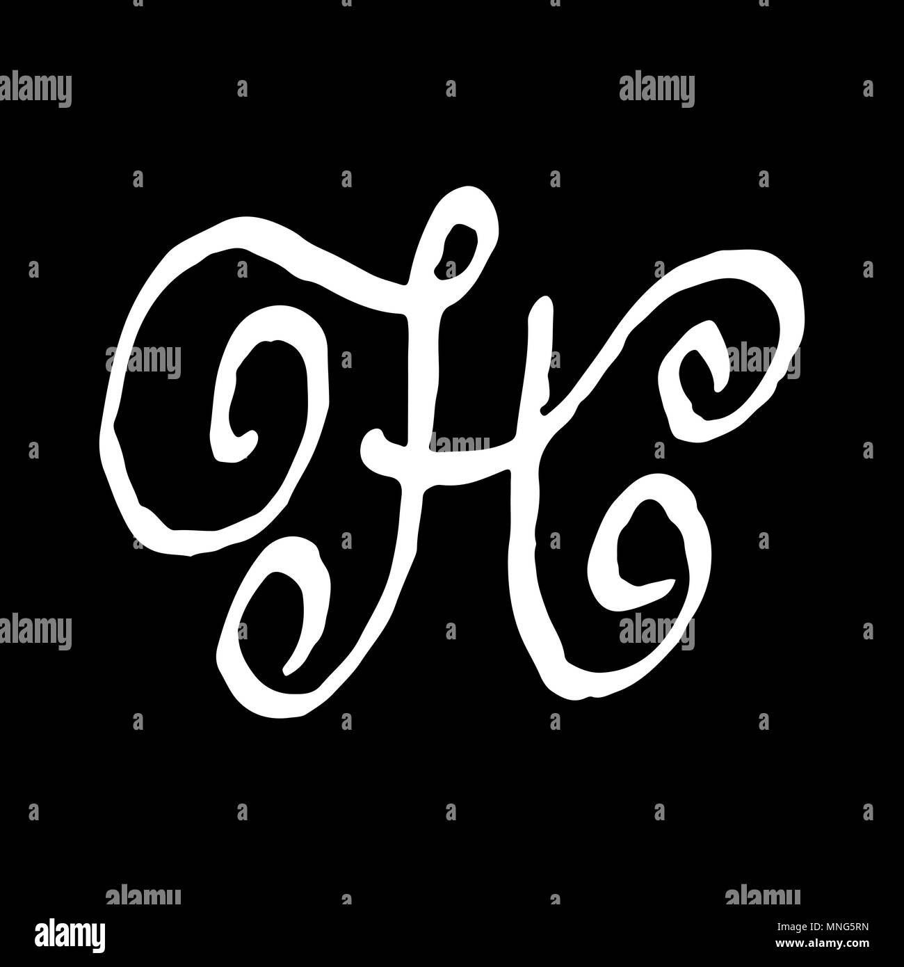 The Letter H Graffiti Style