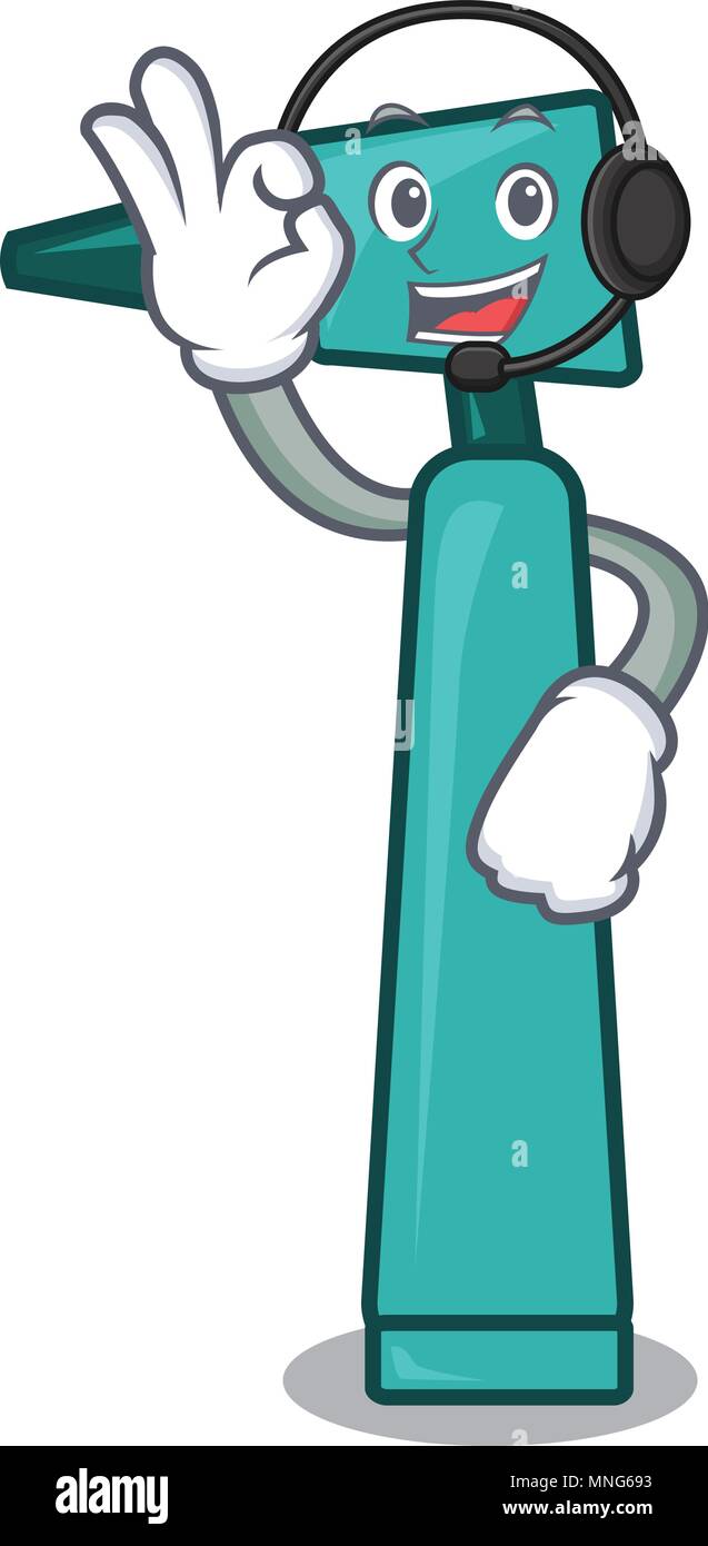 With headphone otoscope mascot cartoon style Stock Vector Image & Art ...