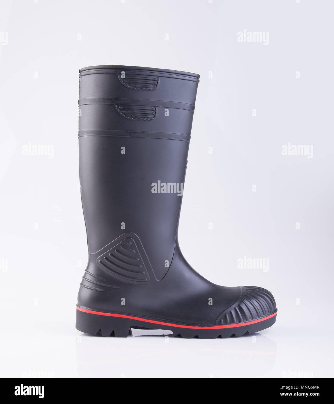 shoe or black color rubber boots on a background Stock Photo - Alamy