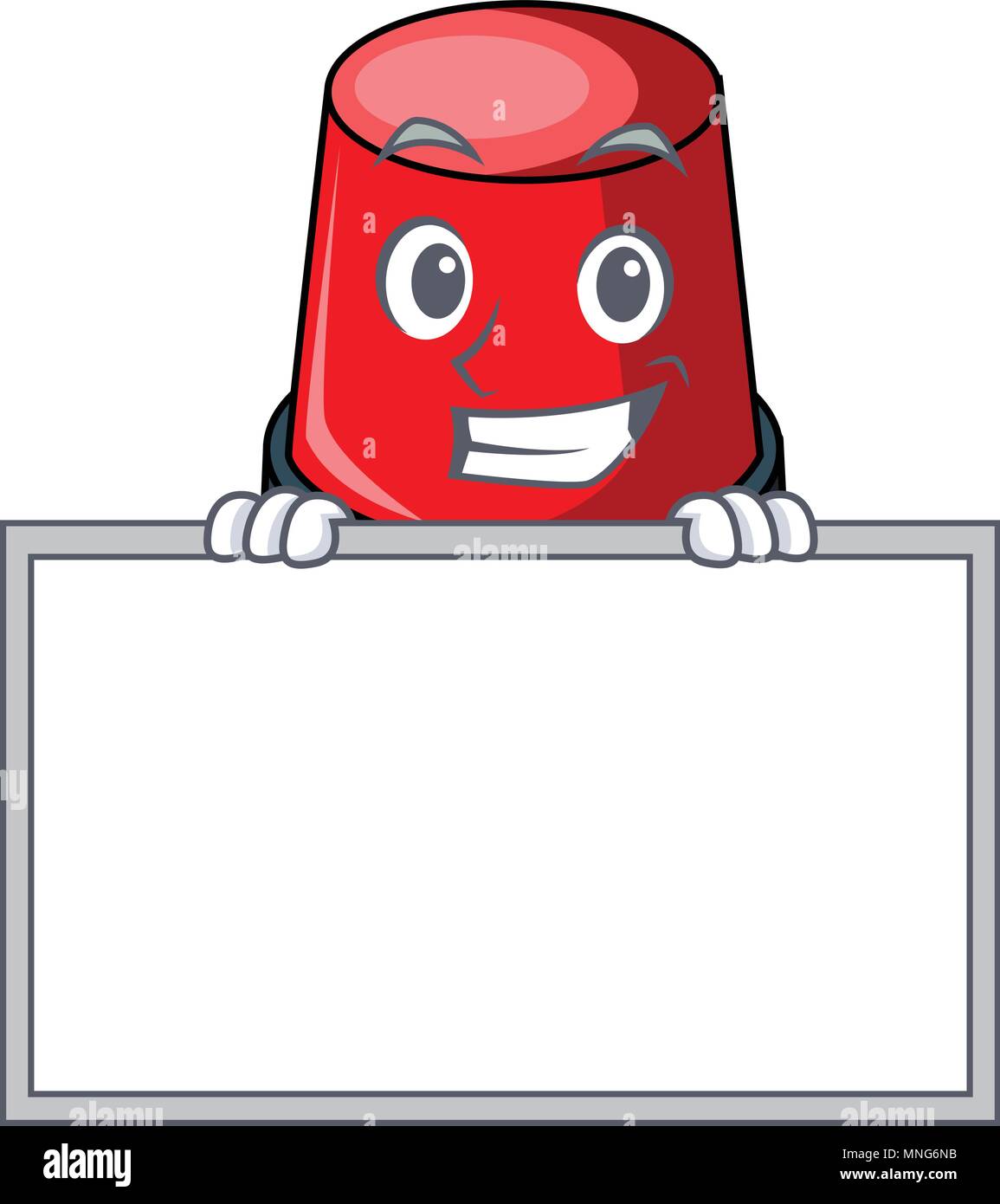 Grinning with board sirine character cartoon style vector illustration ...