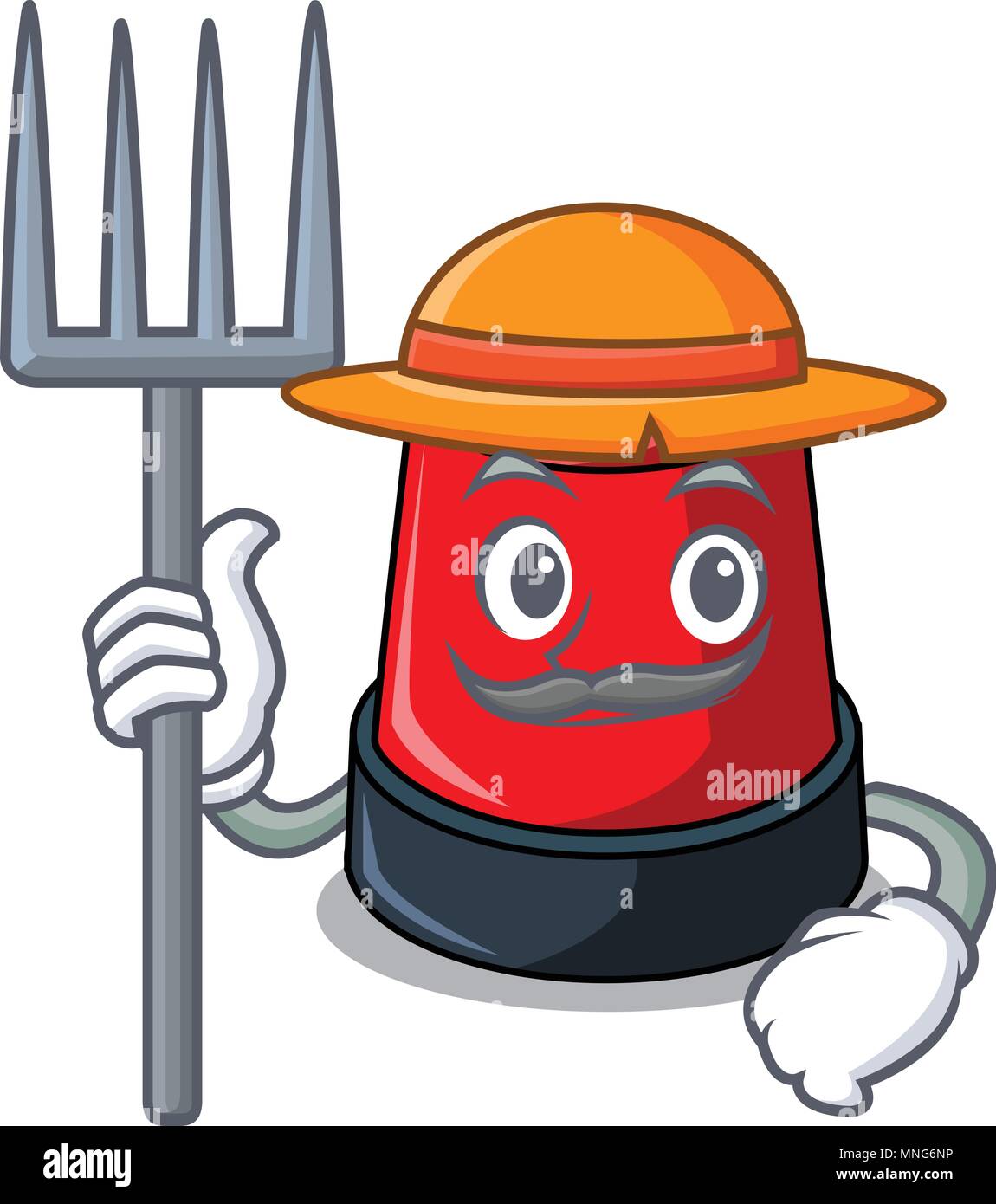 Farmer sirine character cartoon style vector illustration Stock Vector ...