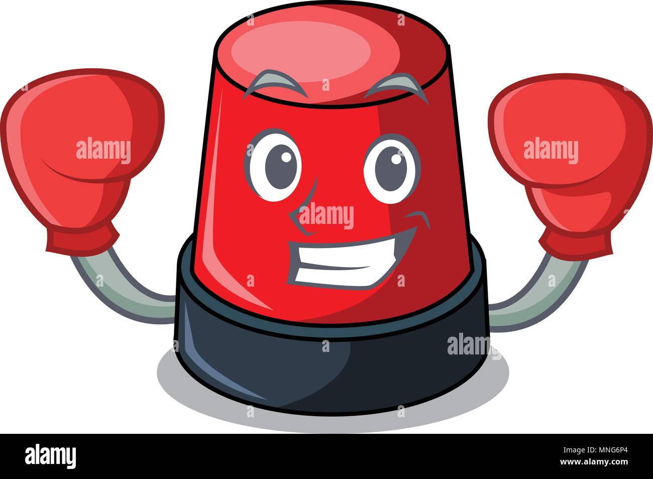 Boxing sirine character cartoon style vector illustration Stock Vector ...