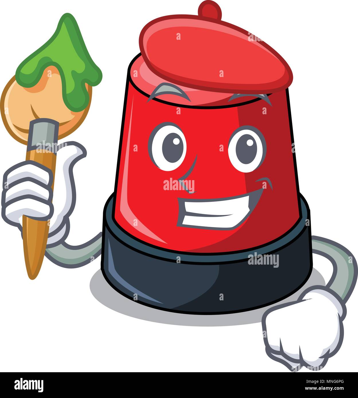 Artist sirine character cartoon style vector illustration Stock Vector ...