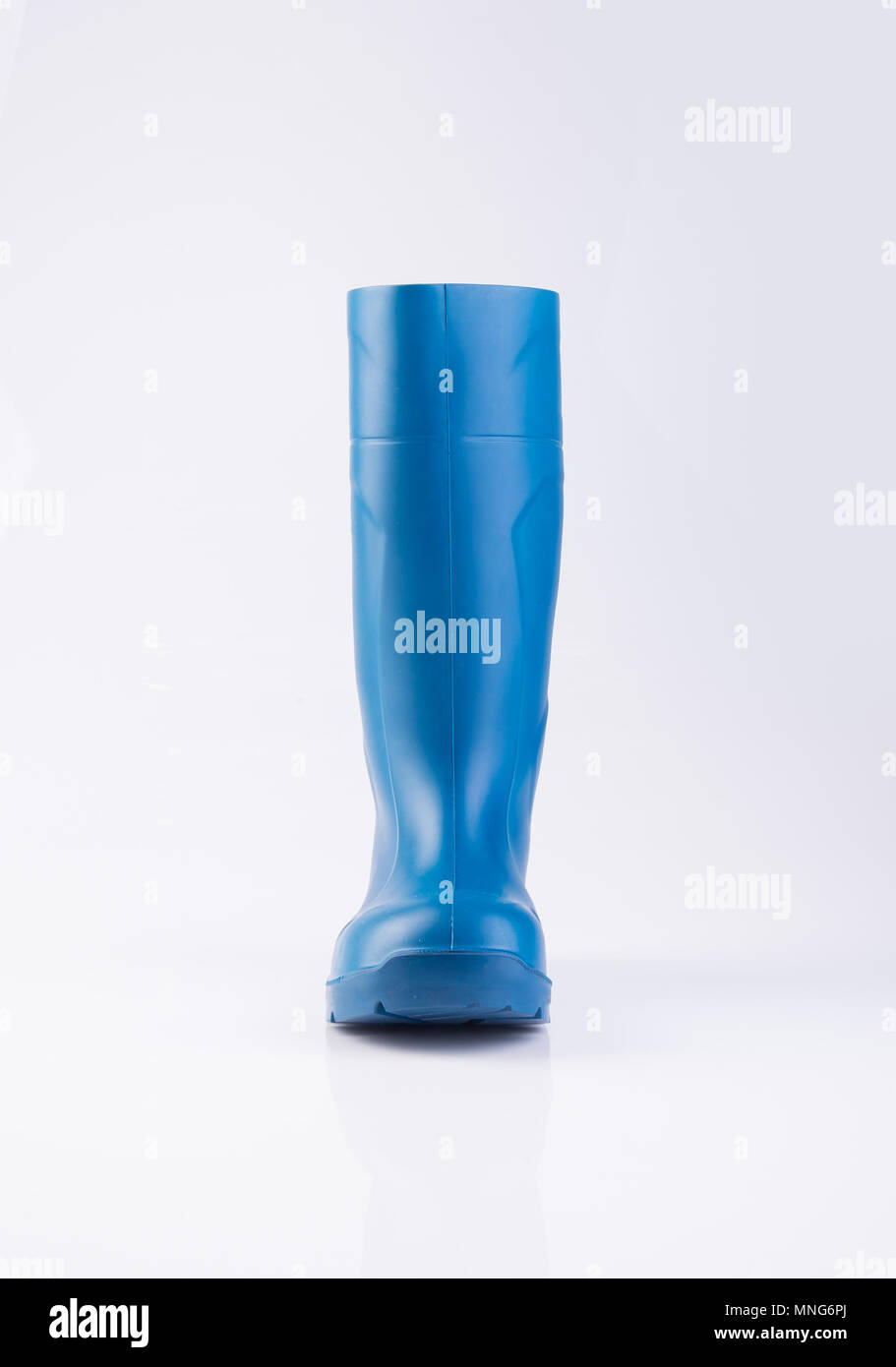 shoe or blue color rubber boots on a background Stock Photo - Alamy