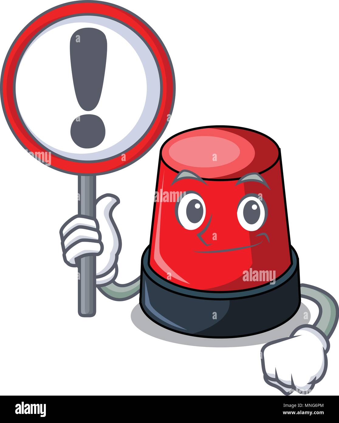 With sign sirine character cartoon style vector illustration Stock ...