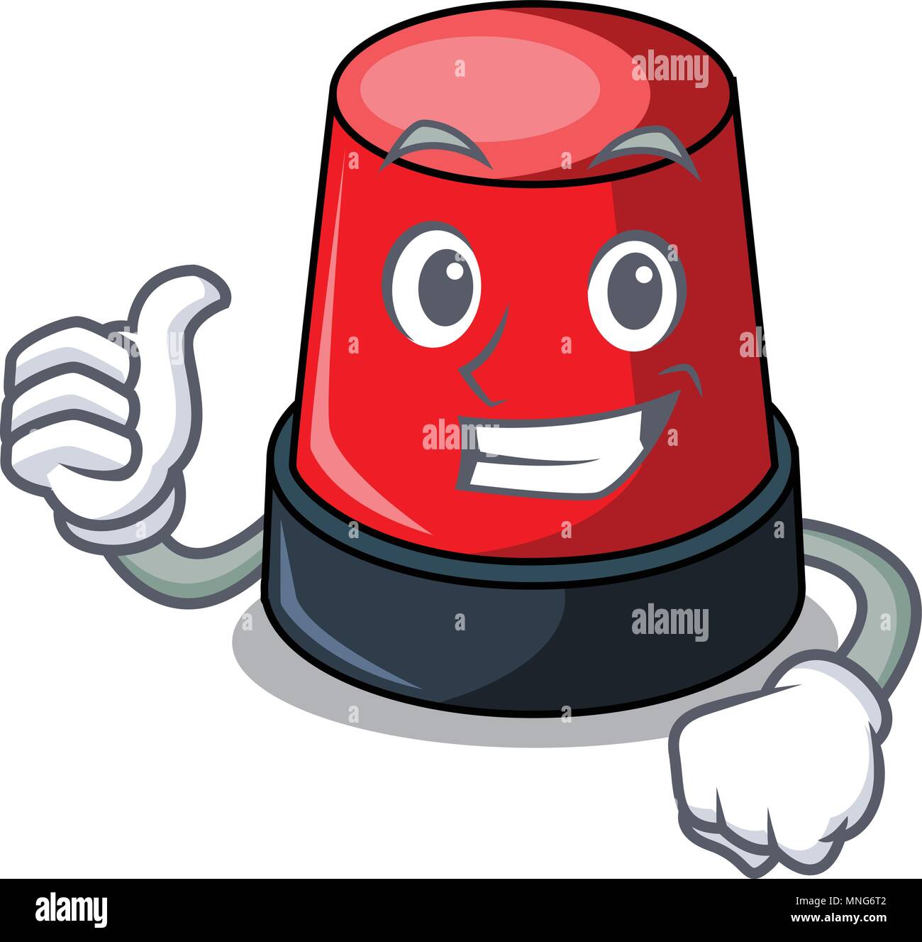 Thumbs up sirine character cartoon style vector illustration Stock ...