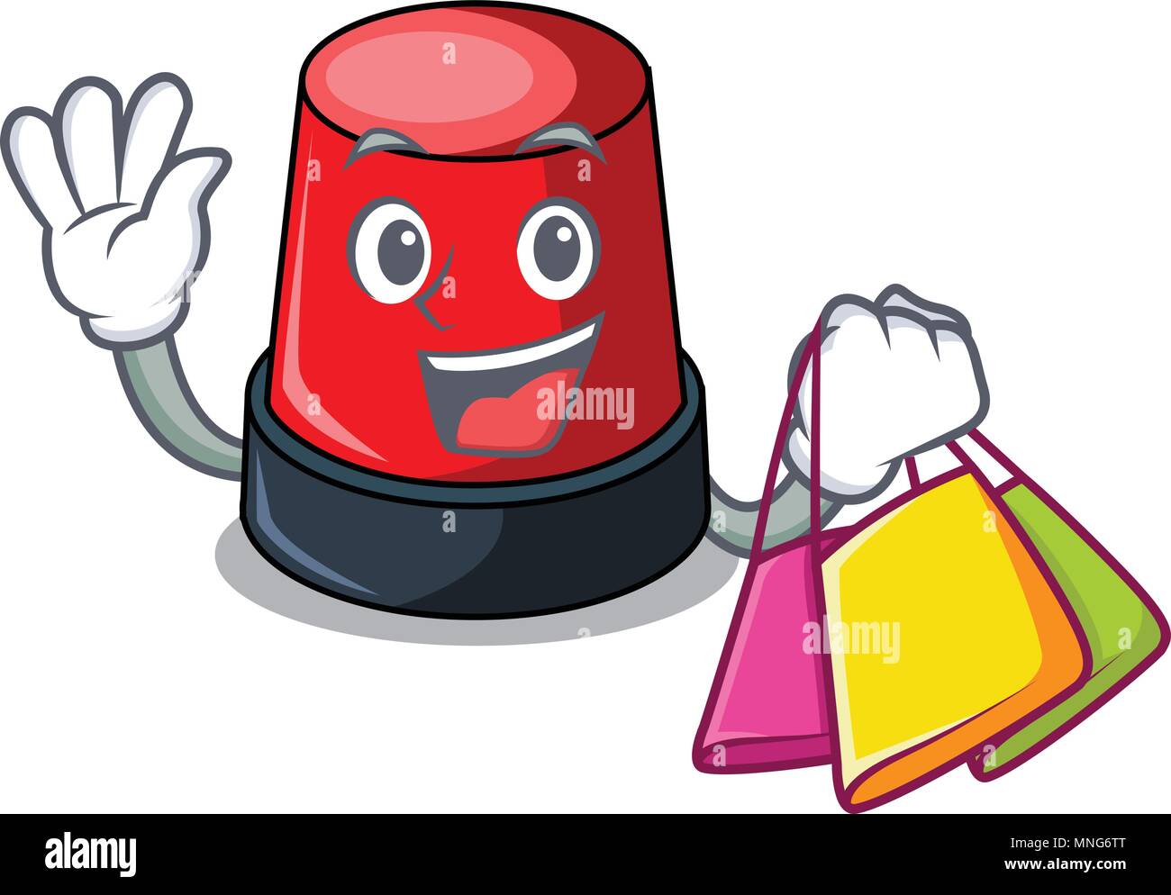 Shopping sirine character cartoon style vector illustration Stock ...
