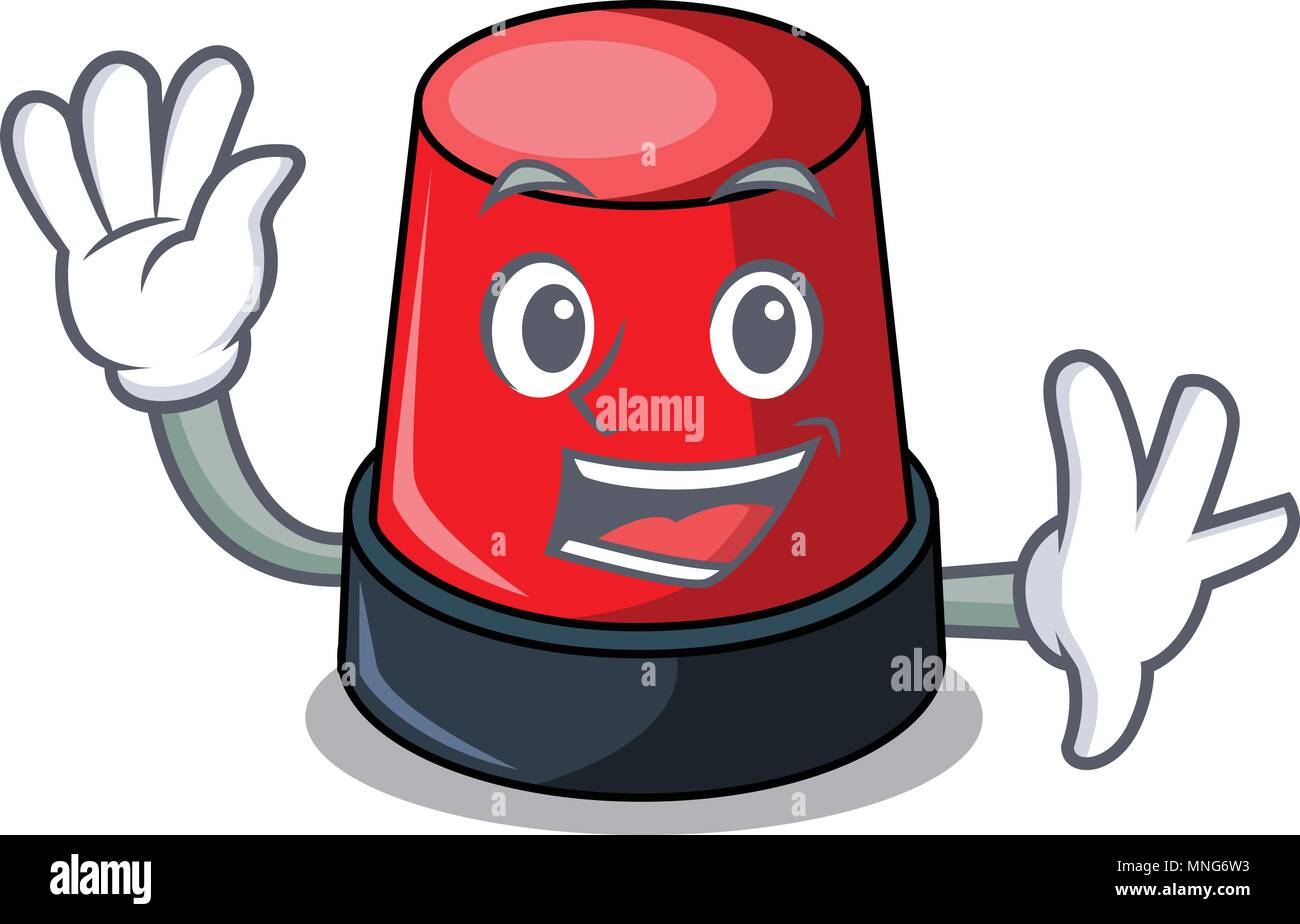 Waving sirine character cartoon style vector illustration Stock Vector ...