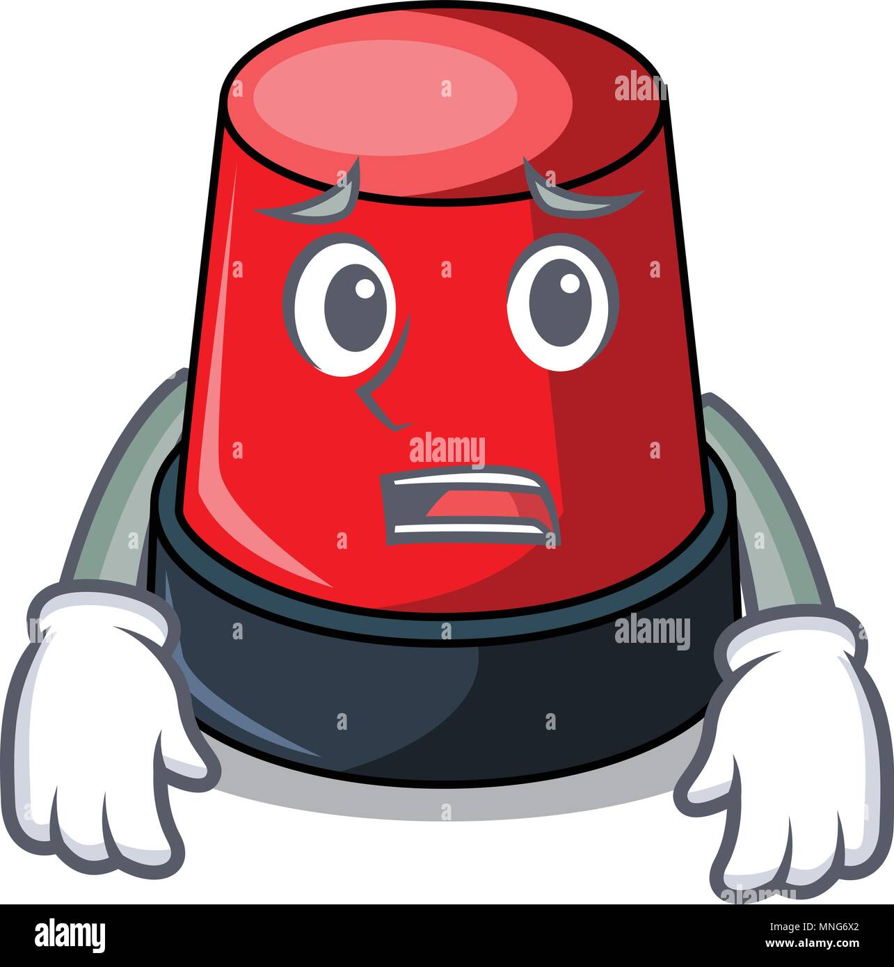 Afraid sirine mascot cartoon style vector illustration Stock Vector ...