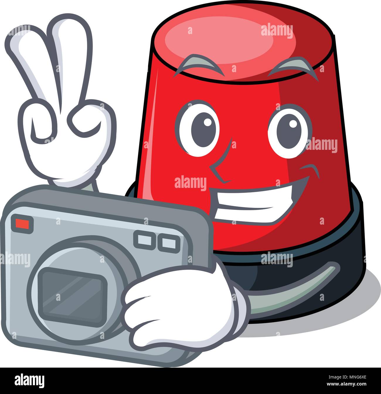 Photographer sirine mascot cartoon style vector illustration Stock ...