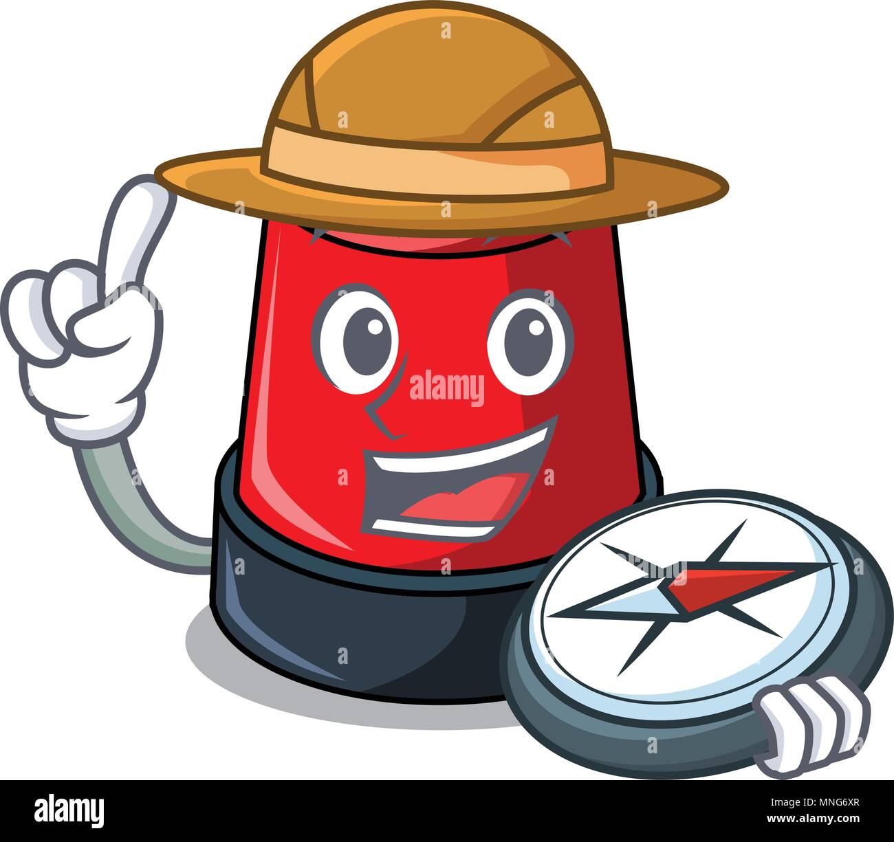 Explorer sirine mascot cartoon style vector illustration Stock Vector ...