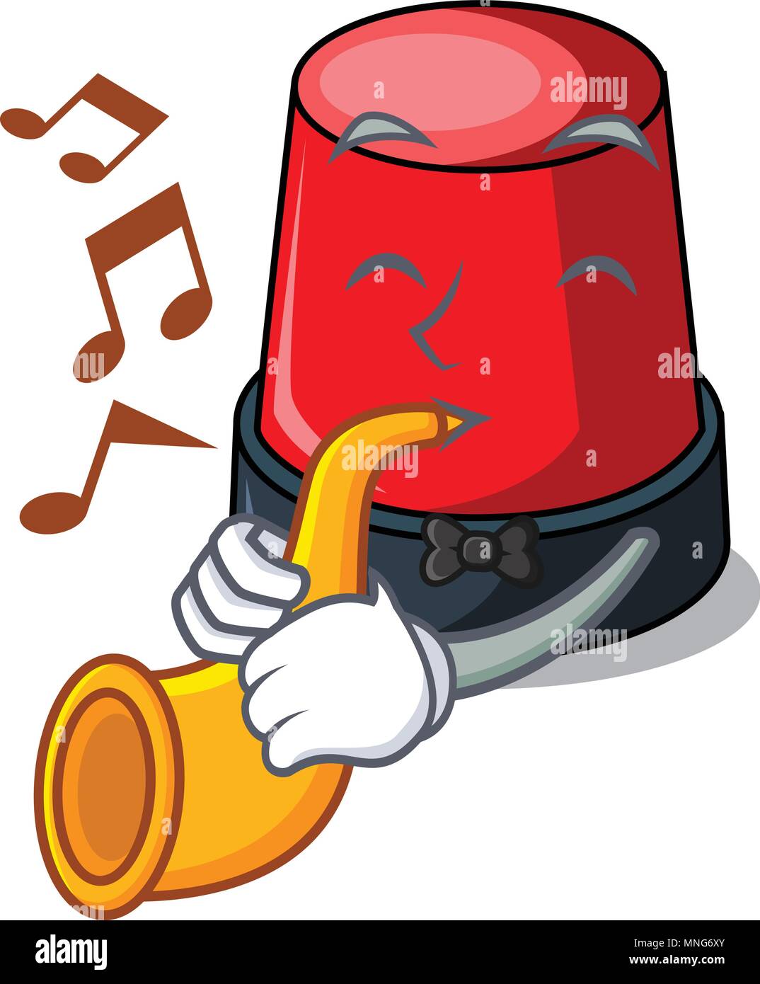 With trumpet sirine mascot cartoon style vector illustration Stock ...