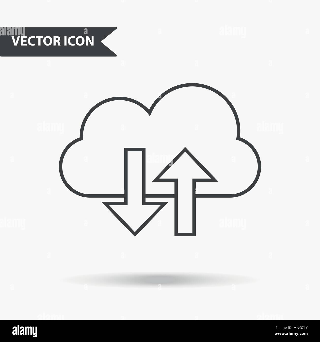 Simple vector illustration of a backup and restore data backup icon ...