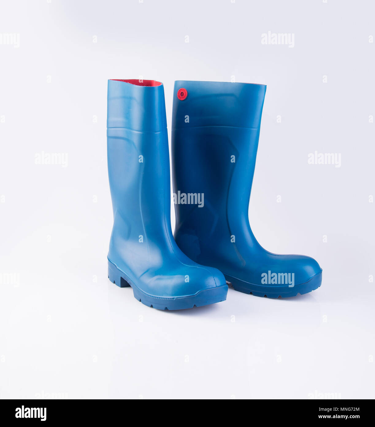 shoe or blue color rubber boots on a background Stock Photo - Alamy