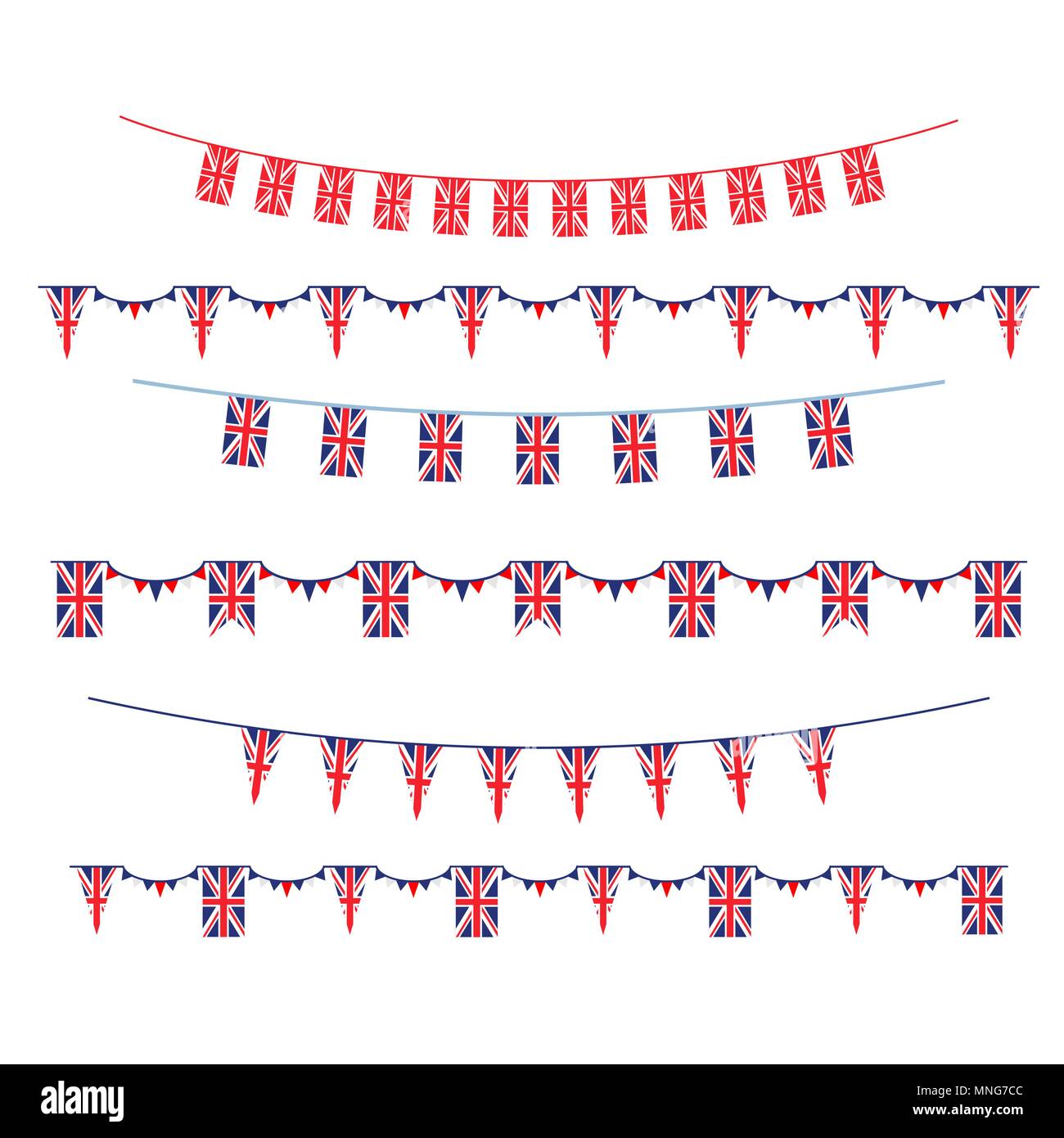 Union jack bunting Cut Out Stock Images & Pictures - Alamy
